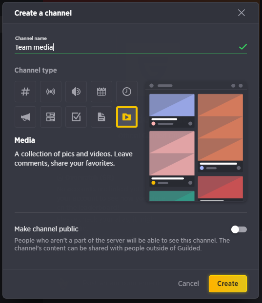 Media channels – Guilded