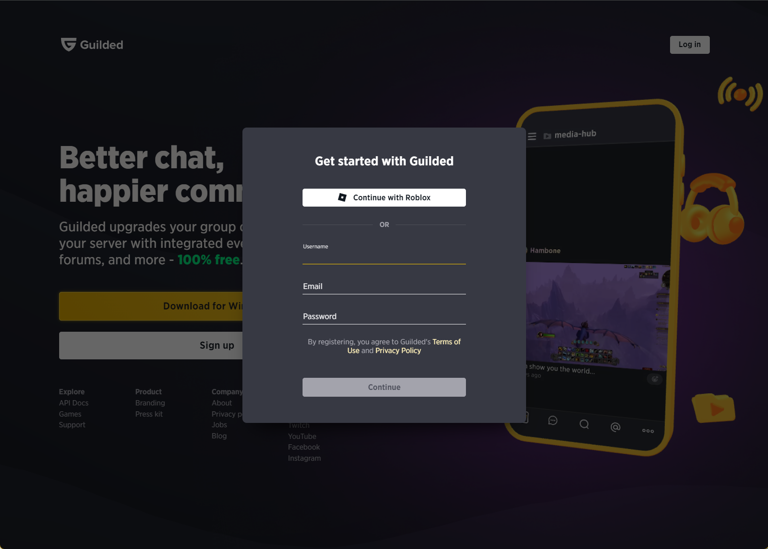 Create a Server – Guilded