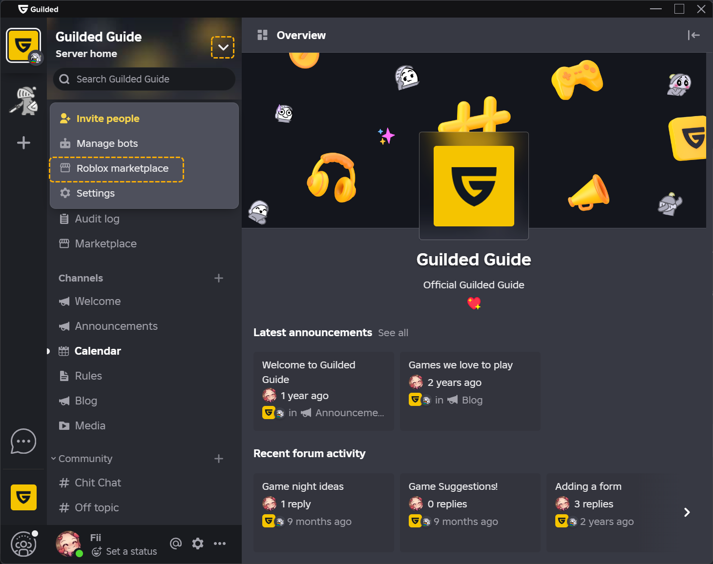 Marketplace – Guilded