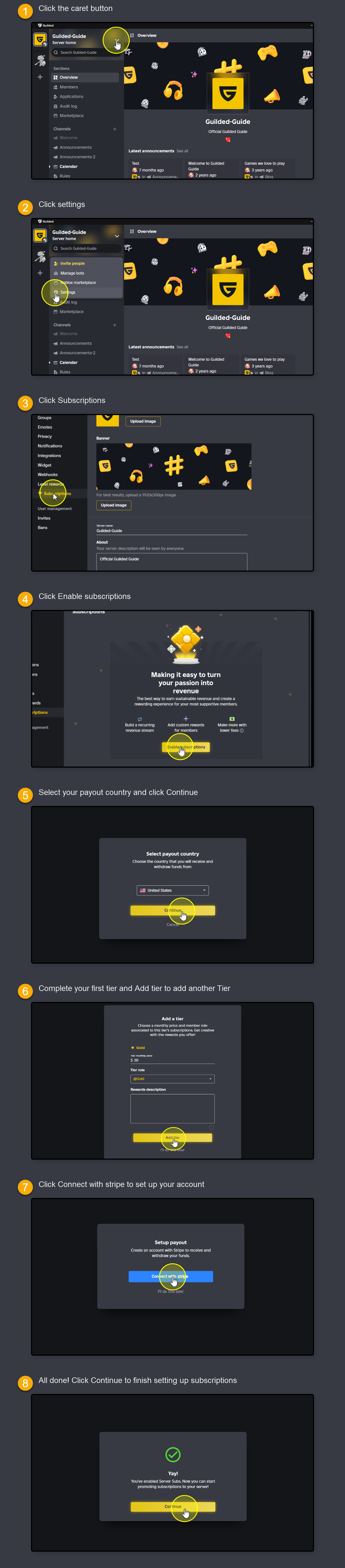 Server Subs - Get started – Guilded