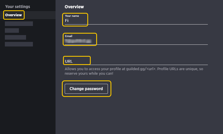 Personal Profile – Guilded