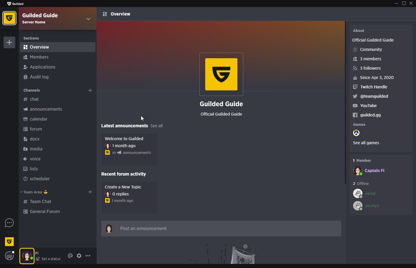 Add a tagline to your profile – Guilded